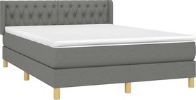Box spring postel s matrací tmavě šedý 140 x 190 cm textil 3130506