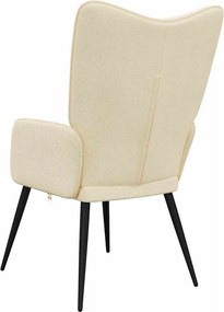 Relaxační židle krémová textil 327943