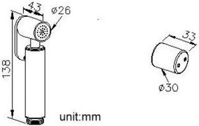 Sapho, Bidetová sprcha s držákem, chrom, 1209-02