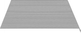 Náhradní plachta na markýzu antracitová a bílá 450 x 350 cm polyesterová 311990