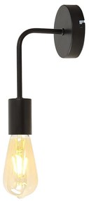 Klausen  | Klausen KL101010 - Nástěnná lampa STRICT 1xE27/15W/230V černá | KS0076
