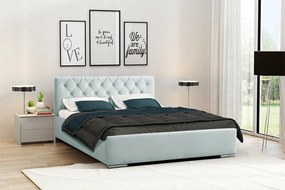 Eka Čalouněná postel ELEGANT 180x200 cm Barva látky Trinity: Černá (Trinity 2316), Úložný prostor: Bez úložného prostoru