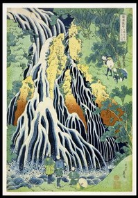 Katsushika Hokusai - Obrazová reprodukce Kirifura Fall in Kurokawa Mountain',, (26.7 x 40 cm)