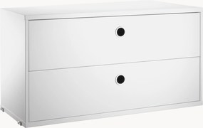 Skříňka do modulárního regálového systému se zásuvkami String System