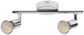 Rabalux LED přisazené bodové svítidlo Norton 2x3W | GU10 | 440lm | 3000K - chrom