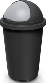 Odpadkový koš černá/šedý plast 50L