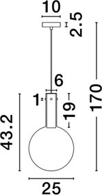 Závěsné LED svítidlo NOVA LUCE NOSTOS 6W 3000K 9030542