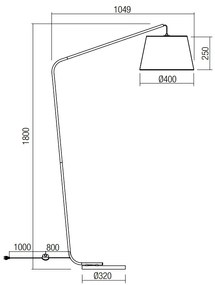 Designová stojací lampa do obýváku KERMIT 01-3077