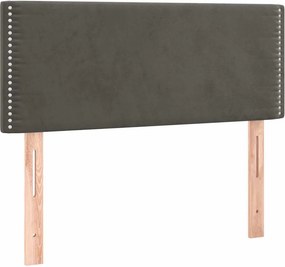 Box spring postel s matrací tmavě šedá 90x190 cm samet 3130872