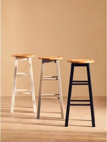 Černá/v přírodní barvě barová stolička z kaučukového dřeva (výška sedáku 74 cm) Chester – Premier Housewares