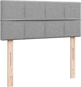 Box spring postel s matrací světle šedá 120x190 cm textil 3287007