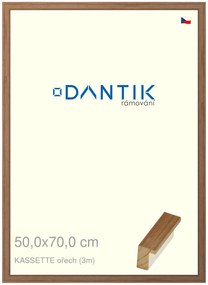 DANTIK rámeček 50x70 | KASSETTE ořech (Plexi Čiré)