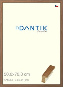 DANTIK rámeček 50x70 | KASSETTE ořech (Plexi Čiré)