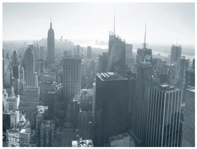 Fototapeta - New York City skyline černá a bílá