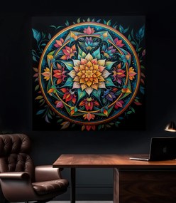 Obraz na plátně - Mandala Síla FeelHappy.cz Velikost obrazu: 120 x 120 cm