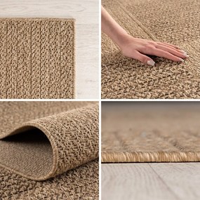 Hnědý kulatý vnitřní a venkovní koberec ø 160 cm Timber 1405 – Ayyildiz Carpets