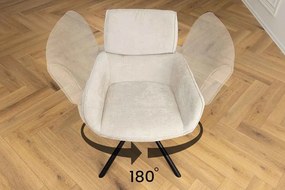 Designová otočná židle Parthenia béžová