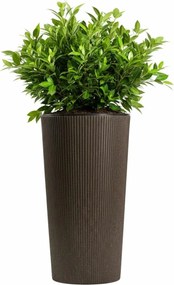 PLASTOVÝ KVĚTINÁČ URBANIKA ECO 57X29,5 CM TMAVĚHNĚDÁ
