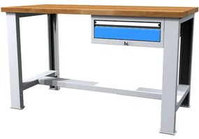 Pracovní stůl dílenský - šířka 1500mm ALCERA PROFI se zásuvkou