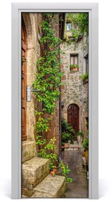 Fototapeta samolepící na dveře italské uličky 75x205 cm