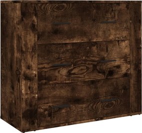 Skříň highboard kouřový dub kompozitní dřevo 3185396