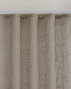 Závěs na řasící pásce wave barva béžová látka poloprůhledná, pletený vzor
