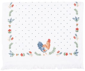 Clayre & Eef Kuchyňský ručník Chicken & Rooster, bavlněný 40x66 cm