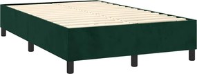 Box spring postel s matrací tmavě zelená 120 x 200 cm samet 3137776