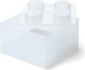 Room Copenhagen LEGO Storage Brick 4 víko Glitter transparentní / Víko