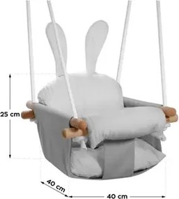 Tulano Hop 33 šedá / dětská houpačka / Nosnost až 60 kg