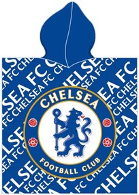 Dětské plážové pončo - chlapecká osuška s kapucí Chelsea FC - 100% bavlna - 60 x 120 cm