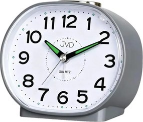 JVD Netikající tichý ručkový budík s osvětlením s plynulým chodem JVD SRP115.4