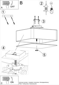 Sollux Lighting Stropní svítidlo LOKKO 45 bílé