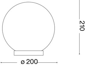 Ideal Lux - Stolní lampa MAPA 1xE27/42W/230V pr. 20 cm bílá