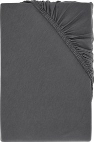 Livarno home Žerzejové napínací prostěradlo, 90–100 x 200 cm (šedá)