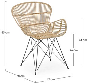 Křeslo ternus světle-hnědé MUZZA