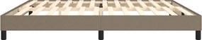 Rám postele s boxspringem taupe 200 x 200 cm textil 3120544
