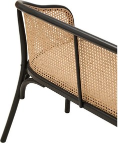 Černá/v přírodní barvě polstrovaná lavice Cebu – Premier Housewares