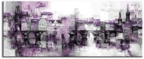 Obraz Staré Město pražské Purple Velikost (šířka x výška): 50x20 cm