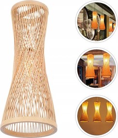 Toolight Natural, závěsné stropní svítidlo 1xE27 APP1637-1CP, přírodní hnědá, OSW-05107