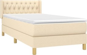 Box spring postel s matrací krémová 100 x 200 cm textil 3130494