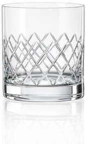 Crystalex - Bohemia Crystal Sklenice na Whisky Barline 280 ml, leštěný brus BR069, 4 ks