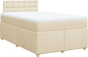 Box spring postel s matrací krémová 120x200 cm textil 3288966