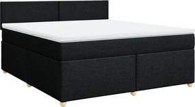 Box spring postel s matrací černá 180x200 cm textil 3286754
