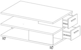 Konferenční stolek Pia, dub sonoma