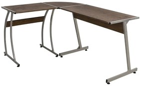 Petromila Rohový psací stůl hnědý kompozitní dřevo