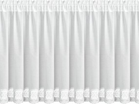 KRÁTKÁ ZÁCLONA NA PÁSCE LILA 150X70 CM BÍLÁ