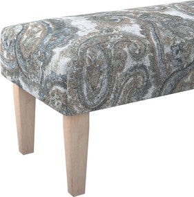 Dlouhá lavička 100x40cm barva vícebarevná látka pletený vzor, vzorované
