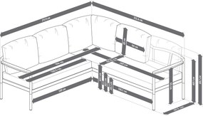 Tchibo - Rohová sedací souprava »Elin« s jídelním stolem - barva: černá
