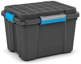 Černý plastový úložný box s víkem 49,5x39x34 cm Scuba Box – KIS